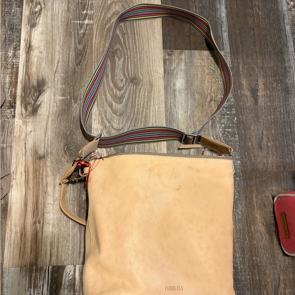 Consuela | Bags | Consuela Diego Hobo Tan Crossbody Bag With Multicolor ...
